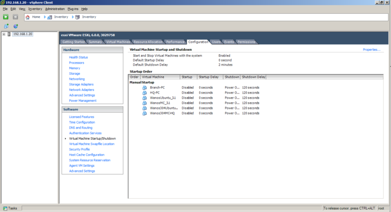 Autostart Wanos in VMware vSphere (ESXi) - Wan Optimization Software